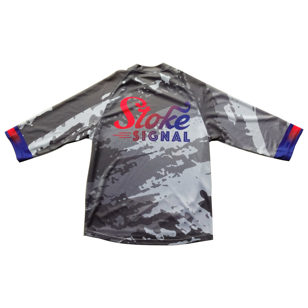 3/4 Sleeve Camo MTB Jersey - Stoke Signal – Stoke Signal Athletic
